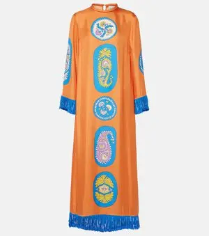 ALEMAIS Luis Silk Midi Dress