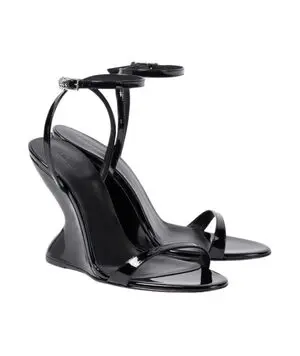 Magda Butrym 105 Patent Leather Wedge Sandals