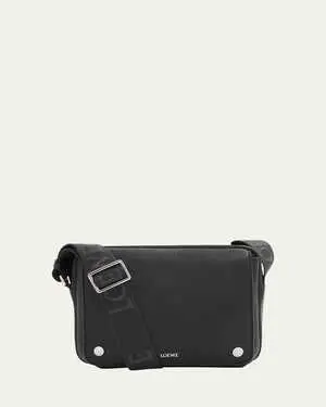 Loewe Xs Pebble Leather Messenger Bag - Black
