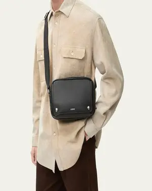 Loewe Xs Pebble Leather Messenger Bag