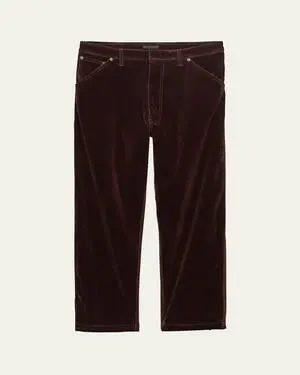 Prada Prada Velvet Five-Pocket Pants - Dark Brown