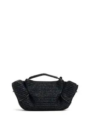 Hereu HEREU Mini Arta Raffia Top Handle Bag - Black