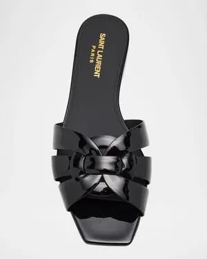 Saint Laurent Saint Laurent Nu Pieds Flat Sandals Black