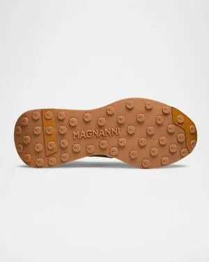 Magnanni Romero Ii Leather And Suede Sneakers - White/brown