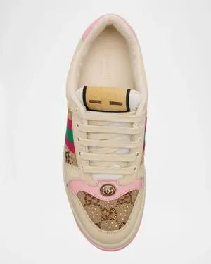 Gucci Screener Gg Canvas Crystal Sneakers - Multi