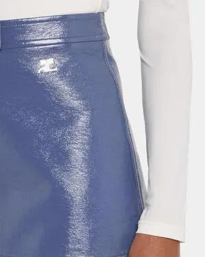 COURREGES Vinyle Reedition Mini Skirt - Dkblue