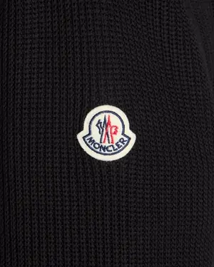 Moncler Wool Knit Quilted Down Combo Cardigan - Black