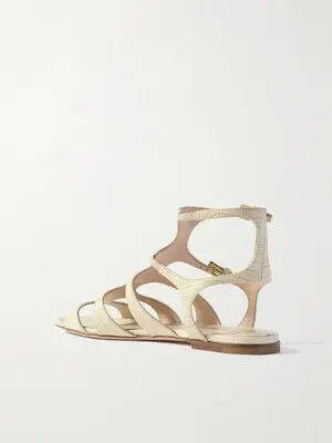 TOM FORD Croc-effect Leather Gladiator Sandals