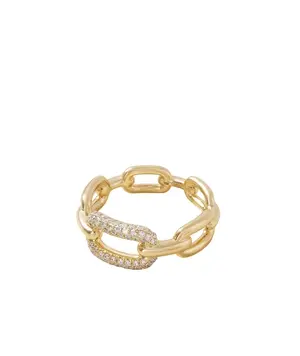 Shay Mini Cable Link 18-karat Diamond Ring