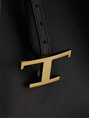 TOD'S Large Textured-leather Shoulder Bag