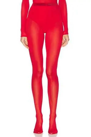 Wardrobe.NYC Sheer Tights - Red