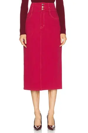 FRAME X Carolina Herrera Corset Midi Skirt