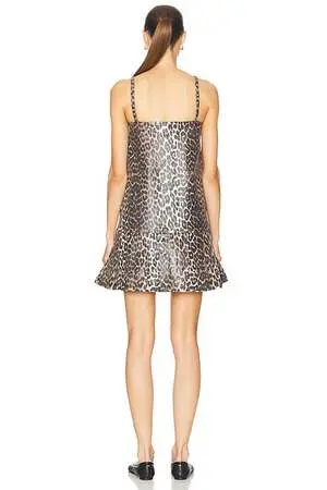 GANNI Sleeveless Print Mini Dress