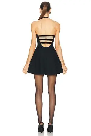 FLEUR DU MAL Bondage Knit Flare Mini Dress