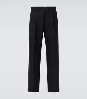 SAMAN AMEL Amo Wool Straight-leg Pants