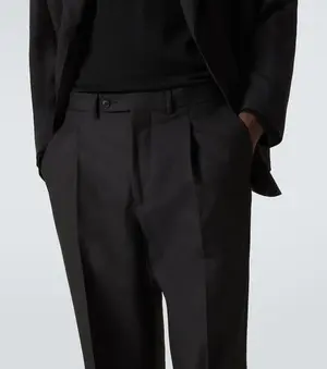 SAMAN AMEL Amo Wool Straight-leg Pants