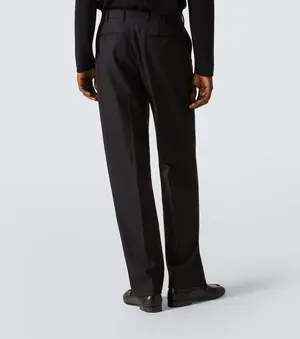 SAMAN AMEL Amo Wool Straight-leg Pants