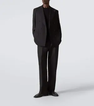 SAMAN AMEL Amo Wool Straight-leg Pants