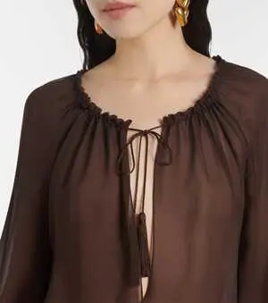 TOM FORD Sheer Silk Georgette Blouse