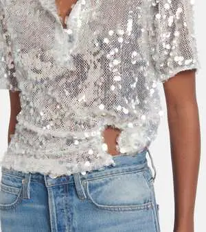 Christopher Esber Sequined Polo Shirt