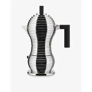 ALESSI Pulcina Espresso 6-cup Coffee Maker - Silver And Black
