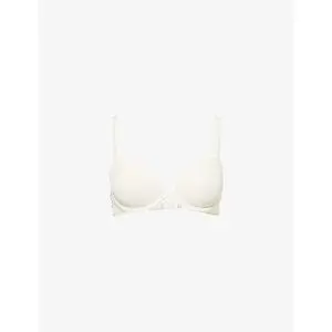 Calvin Klein Atttraction Push-up Plunge Stretch-woven Bra - Ivory