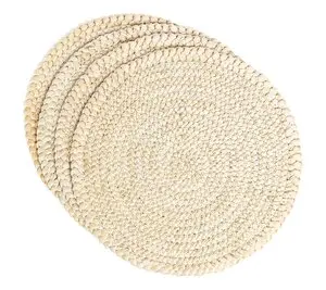 OVERANDBACK Over&back Set Of 4 Natural Round Woven Placemat S - One-color