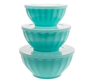 GODINGER Teal Set Of 3 Mixing Bowl - One-color