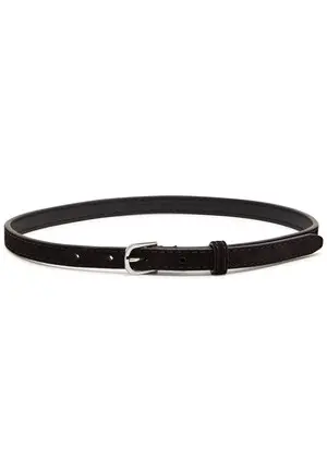 TOTEME Thin Suede Belt - Chocolate
