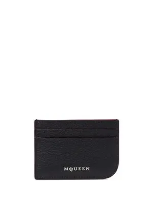 Alexander McQueen Leather Card Holder - Black