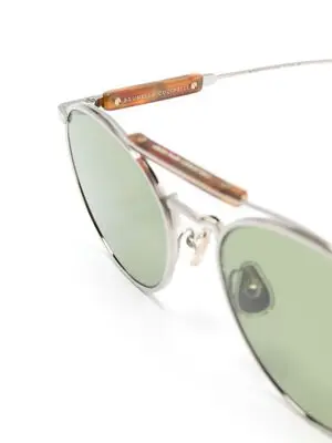 Brunello Cucinelli Pilot-frame Sunglasses - Silver