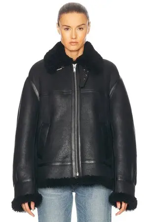 Saint Laurent Leather Bomber Jacket