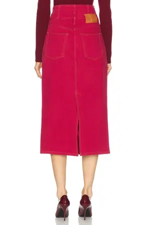 FRAME X Carolina Herrera Corset Midi Skirt