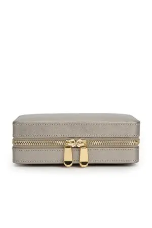 Wolf Palermo Zip Case In Taupe - Pewter