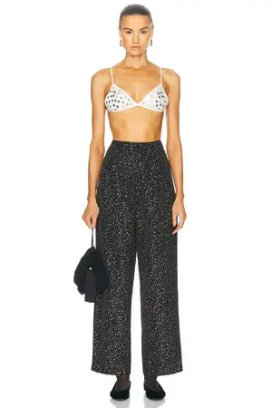 BODE Sequin Spangled Bra Top In White