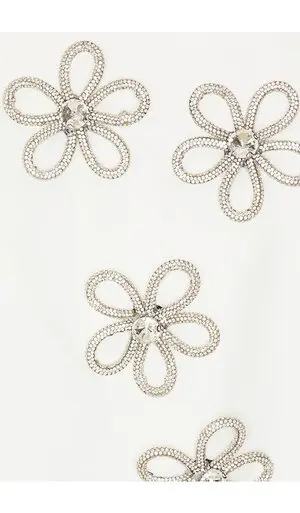 ELLIATT Maiara Mini Dress With Rhinestone Flower Accents