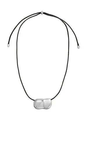 HEAVEN MAYHEM Pebble Pendant Necklace - Silver & Black