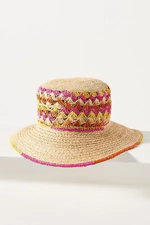 San Diego Hat Straw Bucket Hat - Pink