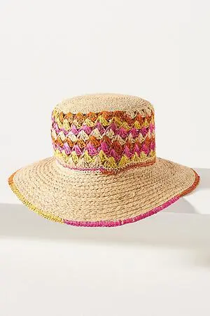 San Diego Hat Straw Bucket Hat - Pink