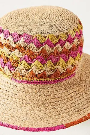 San Diego Hat Straw Bucket Hat - Pink