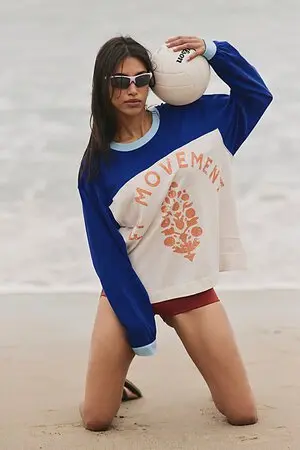 Free People Hustle Logo Layer Long Sleeve Top
