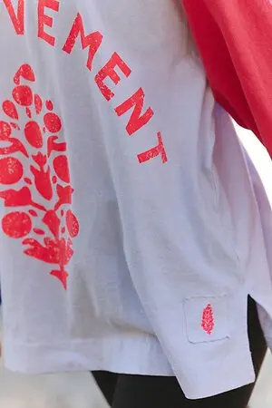 Free People Hustle Logo Layer Long Sleeve - South Beach Combo