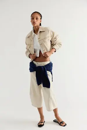 AGOLDE Palmer Cropped Denim Jacket - Arena