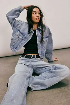 AGOLDE AGOLDE Palmer Cropped Denim Jacket Space