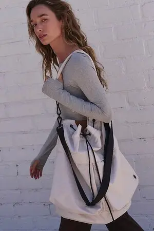 Free People Ego Boost Mega Bucket Bag - Tofu