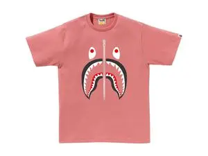 A BATHING APE Shark Tee Shirt - Pink
