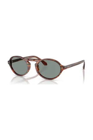 Giorgio Armani Oval Sunglasses - Stripe