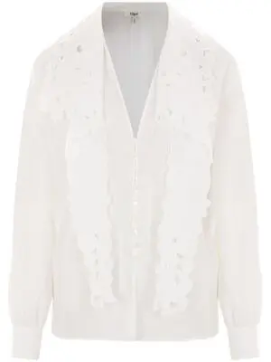 Chloé Embroidered Lavallière Shirt