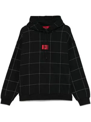 Hugo Checked Hoodie