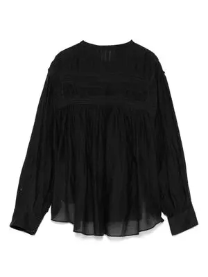 MARANT ETOILE Plalia Long-sleeve Blouse - Black
